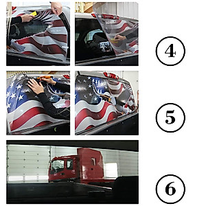 WILDLAVIE Truck Rear Window Decal Wrap Size 58" x 18" American Don't Tread On Me Gadsden Flag Graphic Perforated Vinyl Sticker Patriotic Decoration Fit Most Pickup Trucks SUV