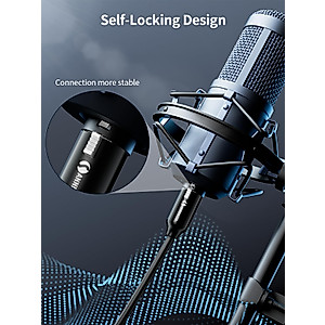 ANNNWZZD XLR Cables, Microphone Mic Cable for Studio Recorder, Amplifier, Mixer, Speaker, Professional Recording, Live Stage 6ft/2m