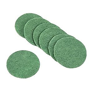 PATIKIL 2cm Plant Pot Hole Pad, 200 Pack Round Mini Non-Woven Flower Bonsai Bottom Soil Mat, Green