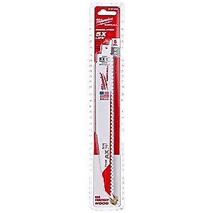 Milwaukee 48-00-5026 The Ax 9-Inch 5 TPI Reciprocating Saw Blades, 5-Pack