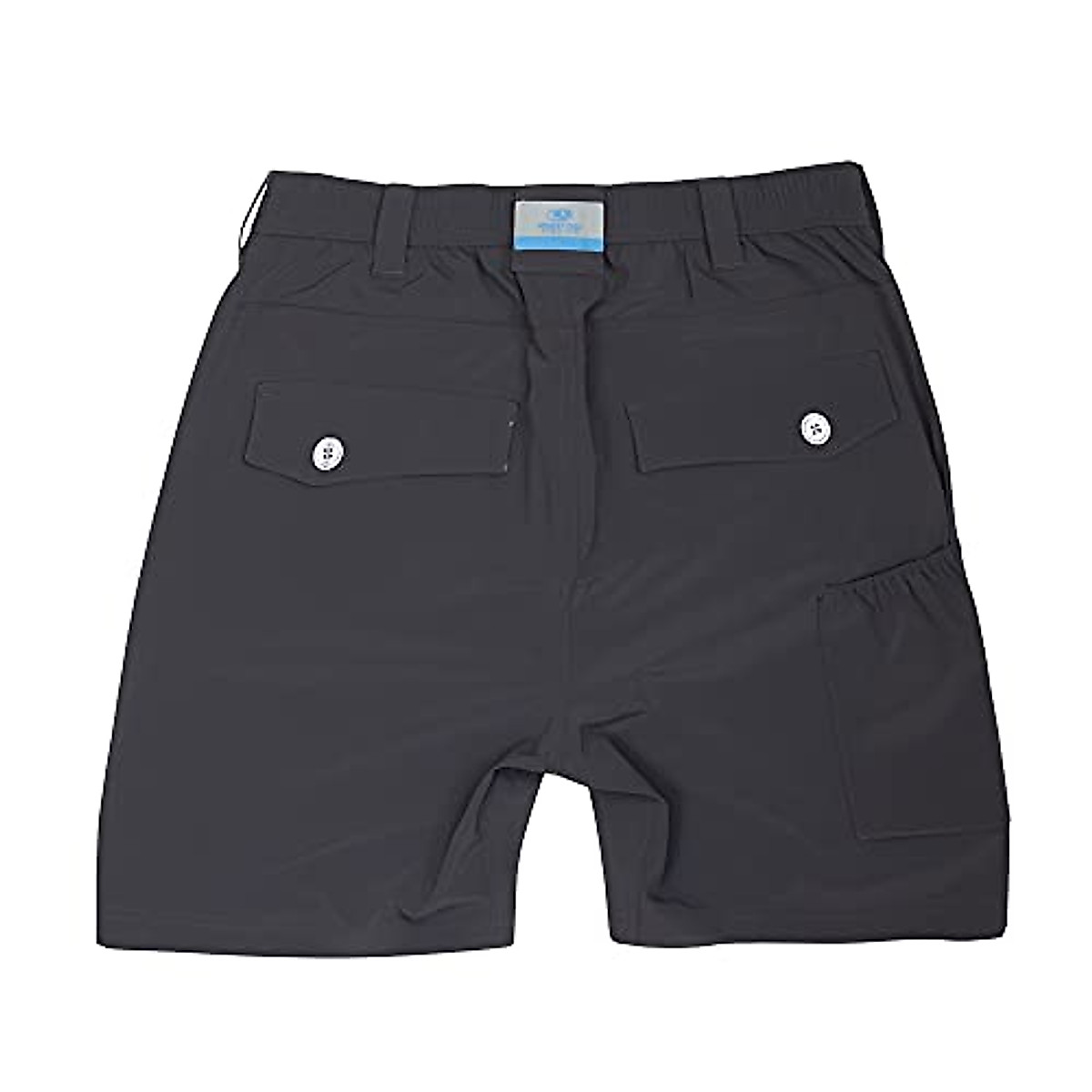 Mossy Oak Men's Standard Fishing Shorts Quick Dry Flex, Charcoal, Large