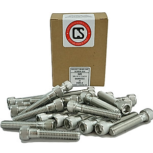 Stainless 3/8-16 x 2 (3/4" to 3" Available) Socket Head Cap Screws, Full Thread, Hex Drive, Stainless Steel 18-8, Coarse Thread (3/8-16 x 2)