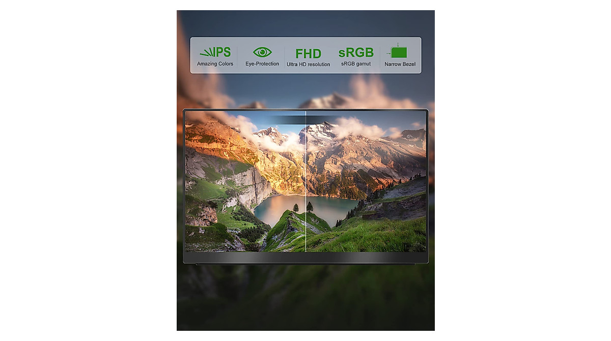 EHOMEWEI 15.6" Touchscreen Portable Monitor
