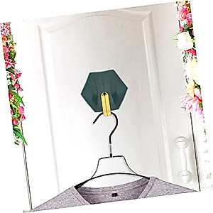 VICASKY 4pcs Duty Purse Door Sticky Bags Hexagon Free Towel Color Holder Heavy Hook Bathroom Office Adhesive Self Mixed Kitchen Hangers Bag Coat Home Hanger Shaped Punch Household