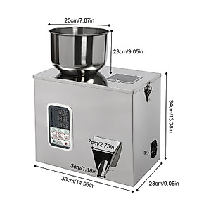 Powder Filling Machine,1-100g Automatic Filling and Packing Machine,2-5s/Bag Glitter Filling Machine,0.047-0.79 in Particle Weighing Automatic Filler (1-100g)