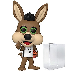 POP NBA Mascots: San Antonio - The Coyote Funko Pop| Vinyl Figure (Bundled with Compatible Pop Box Protector Case), Multicolor, 3.75 inches