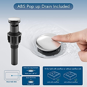 Cinwiny 3 Hole Bathroom Faucet 8 inch Vanity Widespread Sink Faucet 2 Handles Deck Mounted Basin Mixer Tap with Pop up Drain,Oil Rubbed Bronze