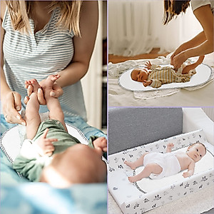 15 Pieces Larger Softer Changing Pad Liners Portable Baby Changing Mat Washable Reusable Changing Pad Cover 12 x 24 Inch Soft Diaper Changing Mat Waterproof Changing Pad for Boys and Girls (White)