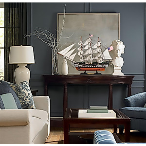 SAILINGSTORY Wooden Model Ship USS Constitution 1/150 Scale Replica Frigate Sailing Warship Model Sailboat Decor