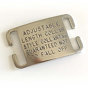 CollarTags Dog Tags Personalized for Pets - Deep Engraved Stainless Steel Lasts Your Pets Lifetime - Boomerang Tags, Dog Name Tag, Durable Custom Silent (Open End Large for 1 Inch Snap Style Collar)