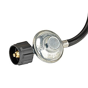only fire 12 Feet Propane Regulator and Hose, Universal QCC1 Low Pressure Propane Regulator with Hose Grill Replacement for Most LP Gas Grill, Heater, Fire Pit Table, 3/8 Inch Female Flare