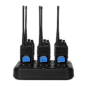 9 Pack Two Way Radio Long Range with Six-Way Multi Charger