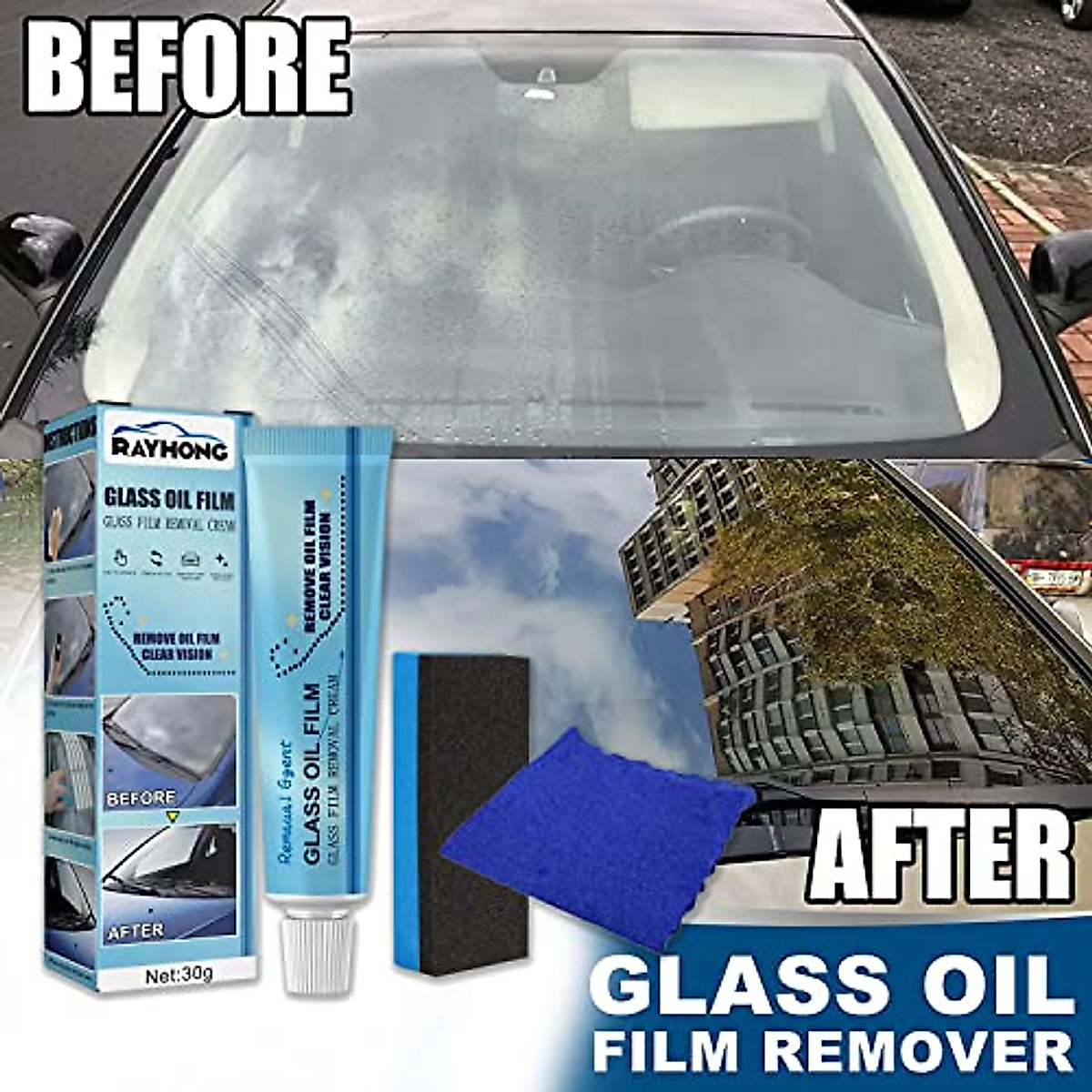 VSDNU 3 Pack Car Glass Oil Film Cleaner, Car Glass Oil Film Remover