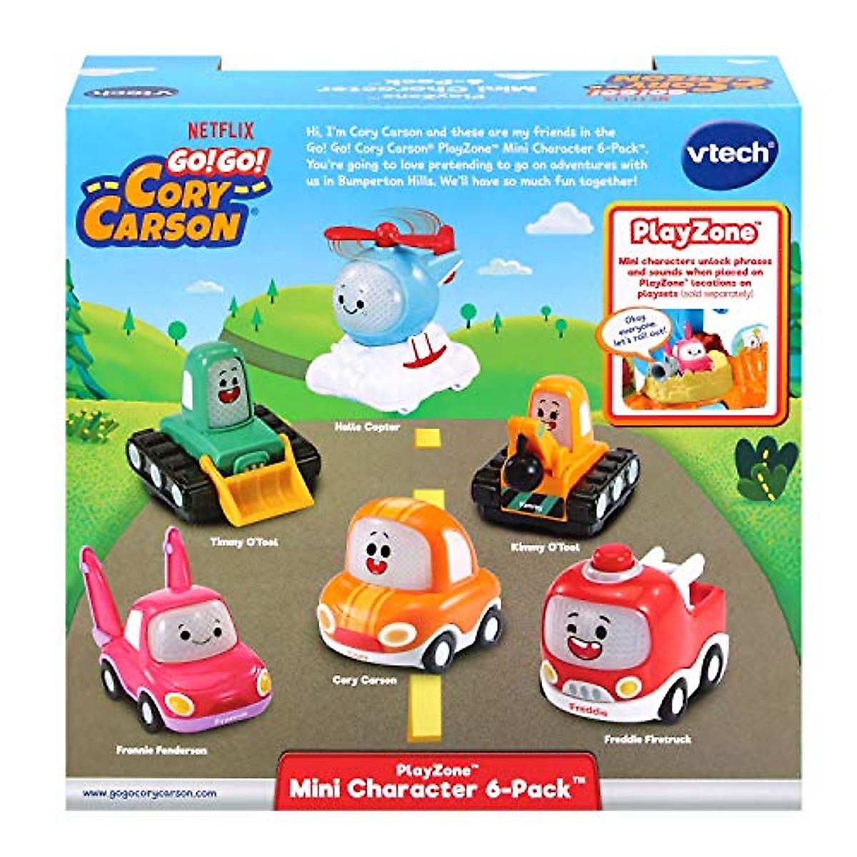 VTech Go! Go! Cory Carson PlayZone Mini Character 6-Pack, Multicolor