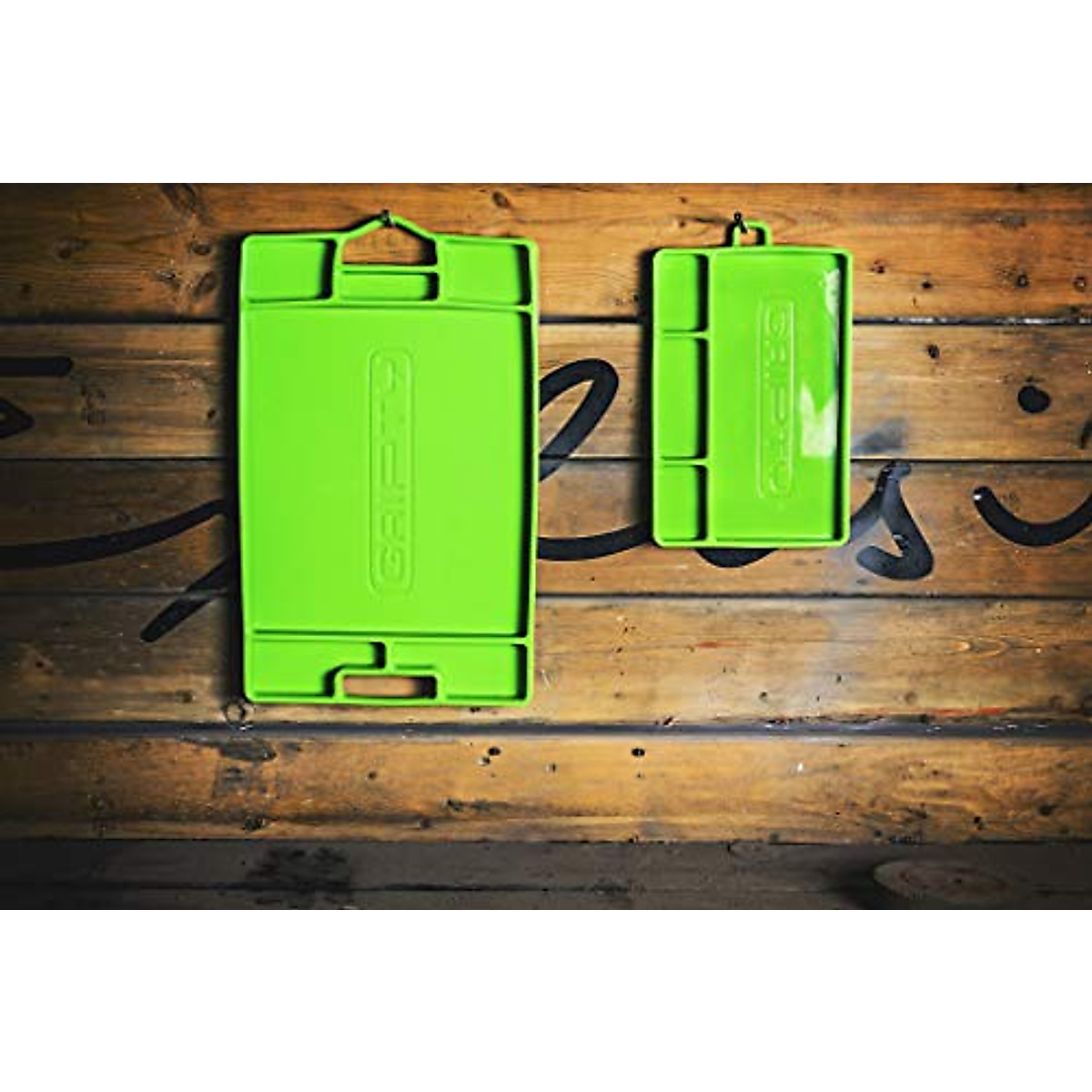 Gripty (Duo-Pack) | PREMIUM Silicone Tool Tray | Flexible | Multi Purpose Mat | Portable Tool Box Organizer | No Magnets | Easy Clean Up | (ORIGINAL Green)