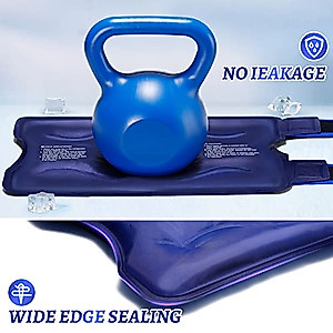 IPOW 2 Pack 20’’ XXXL Knee Ice Pack Wrap, Reusable Cold Pack Wrap Around Entire Knee After Surgery, Soft Gel Ice Bags for Injuries, Cold Therapy, Knee Surgery Recovery Aids, Swelling, 1 Pack