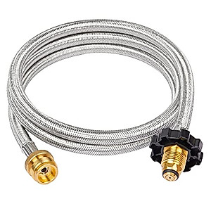 GASPRO 5FT Propane Hose Adapter 1lb to 20lb, Compatible with Coleman Camping Stove, Mr. Heater Buddy Heater, Blackstone Griddle, and More, Connects to 5-100lb Tank