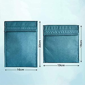 Reusable 2 Pack | Foil Insulated Bag | Burrito, Snack & Sandwich | Eco-Friendly To-Go Bag | Food Wrap | Kids & Adults Velcro Close Canvas | Food Storage Organizer | Zero Waste