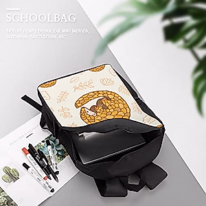 Hibernating Pangolins Lightweight Laptop Backpack Casual Daypack Fashion Bag 17 Inch for Travel Outdoor Work