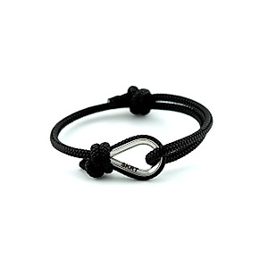 Shkertik Adjustable Nautical Bracelet for Adventure Seekers, Handmade Rope Bracelet for Men and Women, Life-Proof Nautical Rope Bracelet, Stylish Rope Bracelets to Tell Your Unique Story, Black
