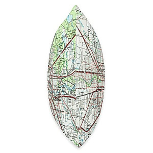 Space City Texas Atlas Houston TX Map Throw Pillow, 16x16, Multicolor