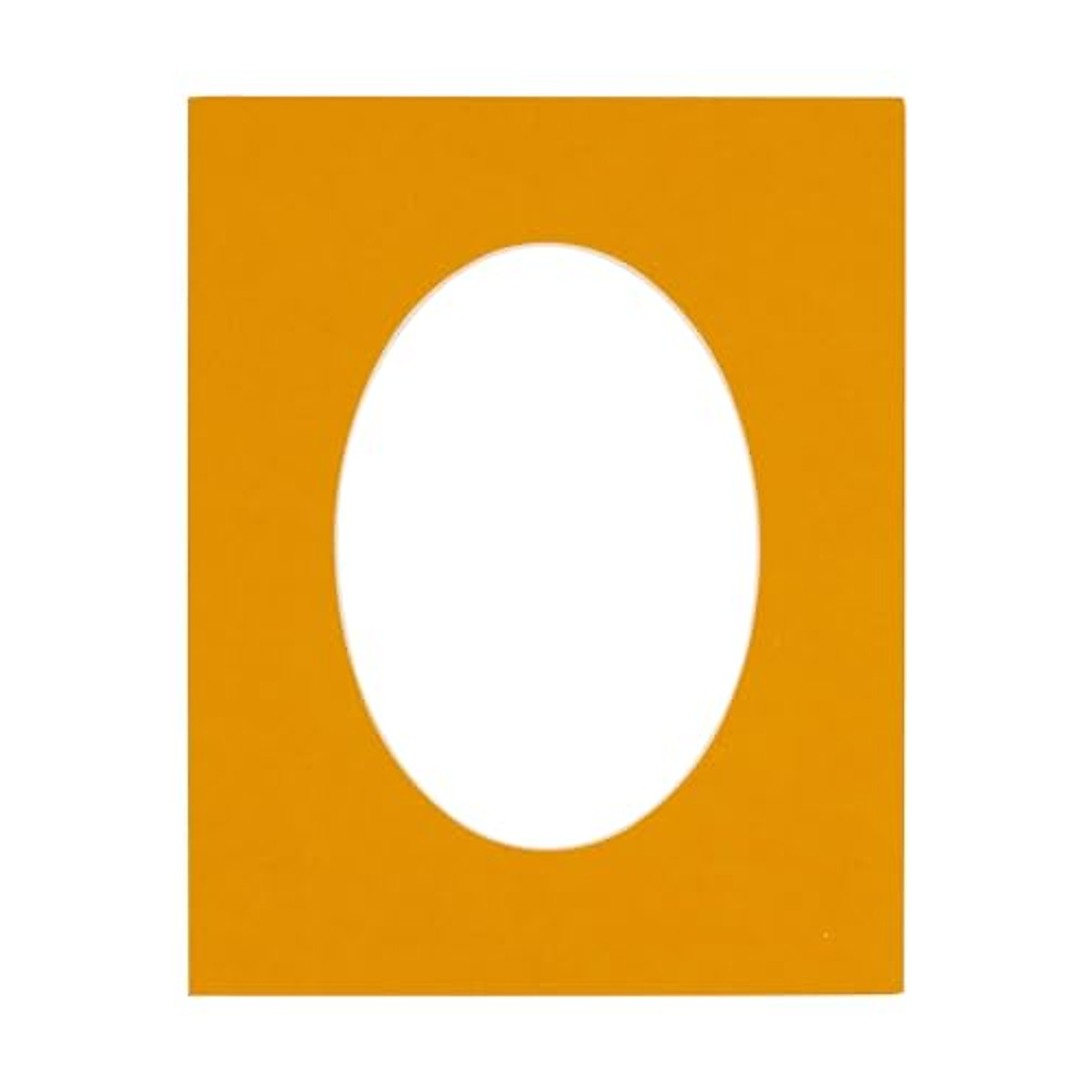 CountryArtHouse Golden Orange Acid Free 8x20 Oval Picture Frame Mat with White Core Bevel Cut for 6x18 Pictures - Fits 8x20 Frame - Pack of 1 Matboard