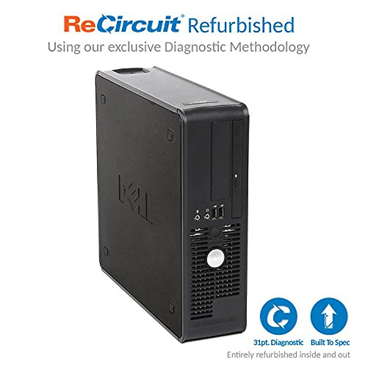 Office ReCircuit SFF Desktop - Intel Core 2 Duo 3.0GHz, 8GB RAM, NEW 1TB HDD, Dual Video, Windows 7 Pro 64-Bit, WiFi, DVD/CD-RW