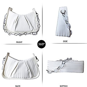 JRNDNIUO Small Cloud Bag for Women Dumpling Crossbody Purse Trendy Ruched Handbag Fashion Shoulder Purses