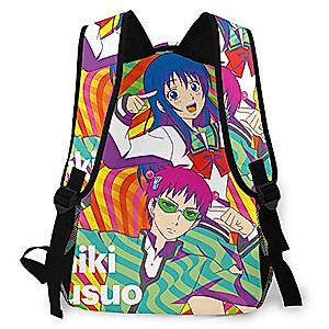 The Disastrous Life of Saiki-K Backpack Laptop Bag School Bookbag Leisure Travel Camping Outdoor Backpack for Girls Boys
