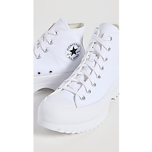 Converse Chuck Taylor All Star Lugged 2.0 Unisex, White/Egret/Black, 8.5 US Women/6.5 US Men
