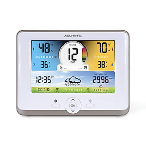 AcuRite Notos 01530M (3-in-1) Station with Wi-Fi Connection to Weather Underground, White
