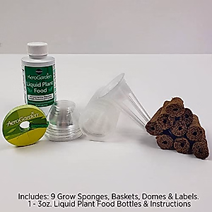 AeroGarden Sprout with Gourmet Herbs Seed Pod Kit - Hydroponic Indoor Garden, White & Grow Anything Seed Pod Kit for AeroGarden Hydroponic Indoor Garden, 9-Pod