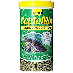 Tetra ReptoMin Aquatic Turtle, Newt and Frog Reptile Floating Food Sticks,10.59 Ounce