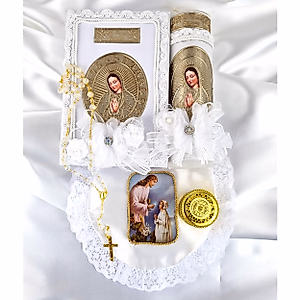 First Communion Bible and Candle - Biblia y Vela de Primera comunión para niña - Vela para Primera comunion niña - First Communion Candle Set for Girl - recuerdos de Primera comunion niña