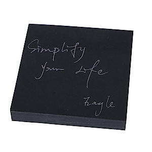 Eagle Black Sticky Notes, 3 X 3-Inches, 100 Sheets per Pad, 4 Pads (Black)