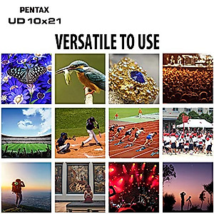 PENTAX Binoculars UD 10x21- Black. 10x magnification with roof prism. Bright and clear viewing, lightweight with Multi-coating to acheive excellent image performance. For concerts, sports and safari