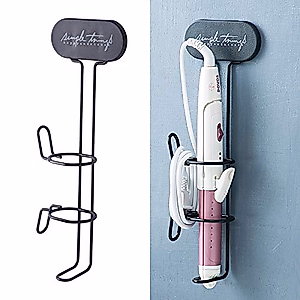 Hair Tool Organizer, Bathroom Hair Dryer Holder Wall Mounted Hair Straightener Hanging Rack Hair Styling Tool Storage Organizer Stick Stand for Flat Irons, Curling Wands, Hair Straighteners, Combs