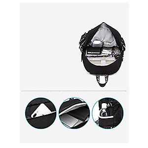 JUSTGOGO Luminous KPOP MONSTA X Backpack Daypack Laptop Bag College Bag Book Bag School Bag with USB Charging Port