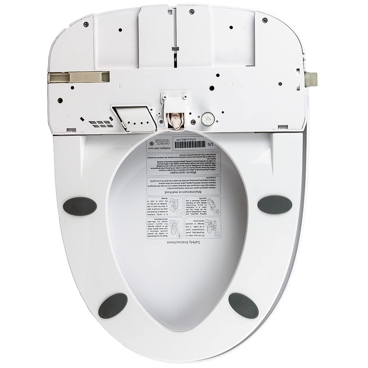 EUROTO Smart Toilet Bidet Luxury Seat Elongated for Bathroom Toilet Bowls, Toilet Seats, Unlimited Warm Water, Fashionable and slim design, Nightlight with Remote Control