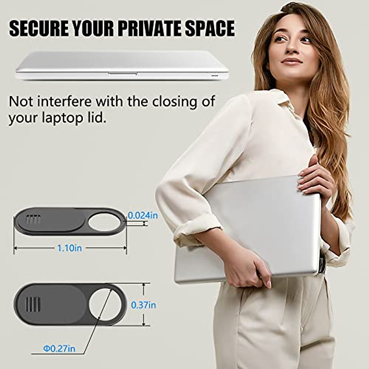 ZWZY Laptop Camera Cover Slide [3-Pack] Webcam Cover Compatible with Computer/Phone/iMac/MacBook/Tablet/iPad/iPhone etc, Protect Your Visual Prvacy