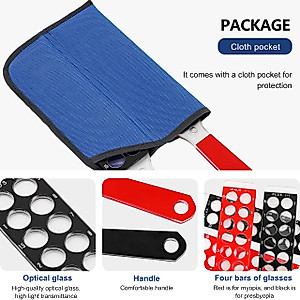 Hanchen Optical Retinoscopy Rack Lens Set 2 Sets for The Quick Examination of Diopter of Spectacles 2 Bars 32 Lenses with a Leather Pocket Sphere: +/- 0.5, 1, 1.5, 2, 2.5, 3, 3.5, 4-10, 12,15