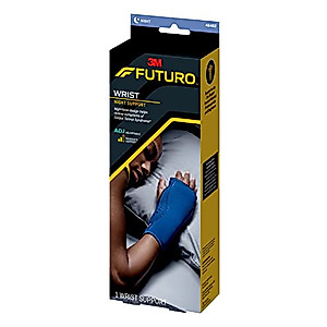 FUTURO Night Wrist Support, Helps Provide Nighttime Relief of Carpel Tunnel Symptoms, Breathable, One Size