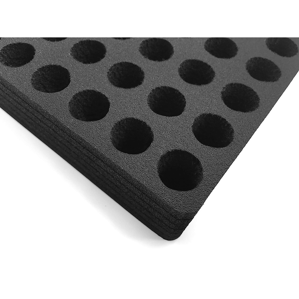 Polar Whale Test Tube Organizer Black Foam Storage Rack Stand Transport Holds 50 Tubes Fits up to 17mm Diameter Tubes