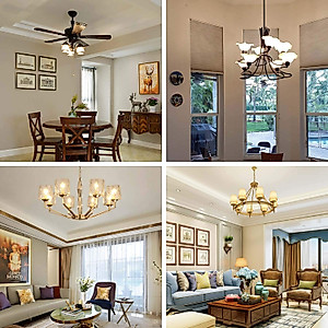 CRLight 6W LED Candelabra Bulb 3200K Soft White, 65W Equivalent 650LM Dimmable, E12 Base LED Light Bulbs, Vintage Edison Style CA11 Candle Flame Tip Frosted Glass Chandelier Bulbs, 8 Pack