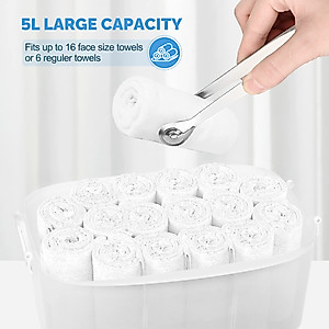 EasyinBeauty Hot Towel Warmer for Facials, Holds 16 Small Towels, 5L Portable Towel Steamer with Quickly Heating in 1-5 Mins, Auto Off Timer Foldable Towel Warmers for Spa, Barber, Manicures, Massage