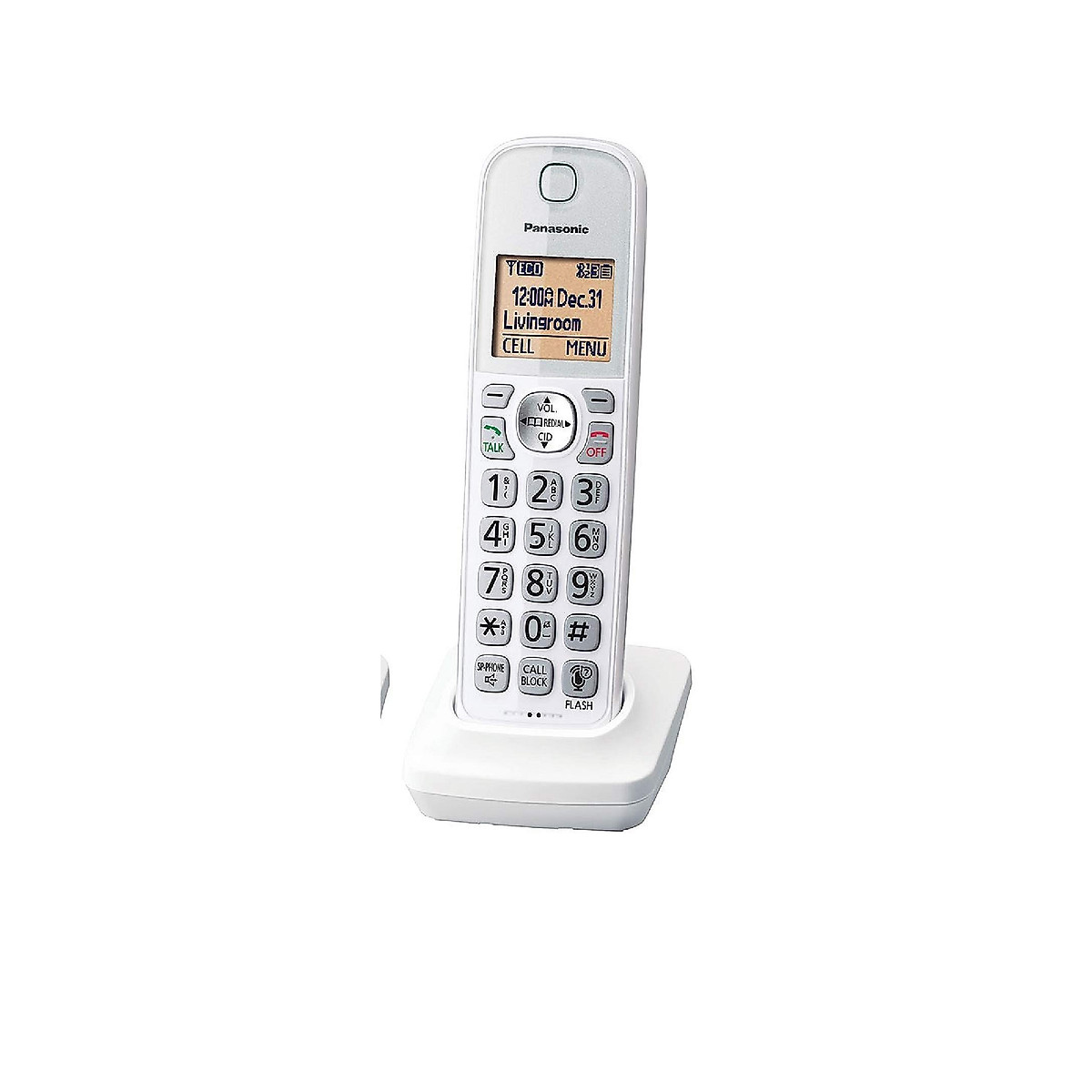 Panasonic KX-TG833SK1 Link2Cell Bluetooth Cordless Phone W/Voice Assist 3 Handsets (Renewed)
