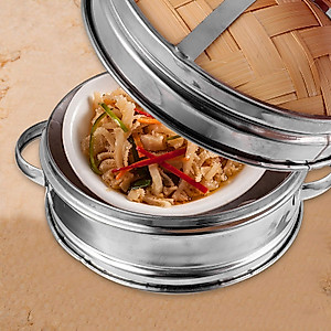 Bamboo Steamer Basket for Chinese Asian Cuisine?5.7INCH Steaming Basket Bun Vegetable Steamer, Dumpling Steamer Bamboo Steam Basket For Steaming Dim Sum Dumplings Buns Vegetables Fish Rice