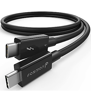 Fosmon [Intel Certified Thunderbolt 4 Cable 3.3 ft, Support 8K Display, 40Gbps Data, USB-C USB-PD 3.0 100W Charging for USB4, iPad Pro, MacBook Pro Air