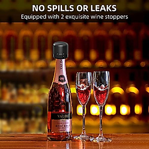 Electric Wine Opener, Wine Gift Set with Rechargeable Automatic Corkscrew Wine Bottle Opener, Electric Wine Aerator, Foil Cutter, Stopper