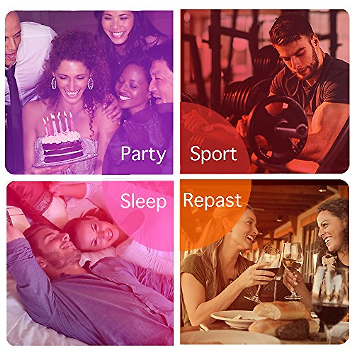 ILC Color Changing LED Light Bulb, 120 Colors, 2700K Warm White, 70 Watt Equivalent, DIY Strobe, RGB with Remote Control, LED 10W A19 E26 Screw (Pack of 2)